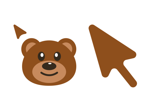 Smiling Bear custom cursor for Chrome
