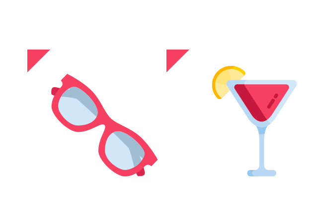 Glasses and Cocktail custom cursor for Chrome