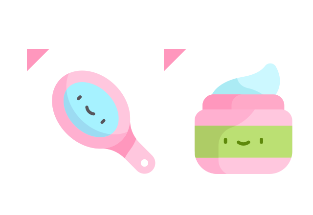 Hand Mirror and Face Cream custom cursor for Chrome