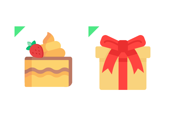 Cake and Gift custom cursor for Chrome