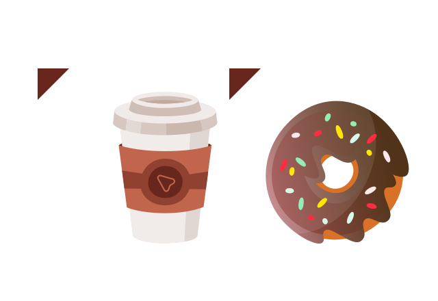 Coffee and Donut custom cursor for Chrome