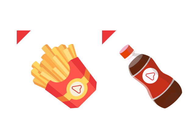 French Fries and Coke custom cursor for Chrome