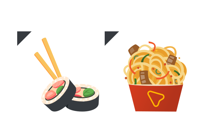 Sushi and Udon custom cursor for Chrome