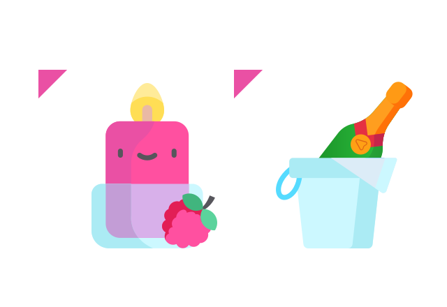 Candle and Champagne custom cursor for Chrome