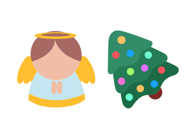 Christmas Angel and Tree custom cursor for Chrome