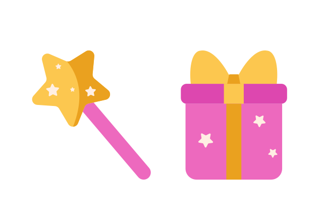 Magic Wand and Gift Box custom cursor for Chrome