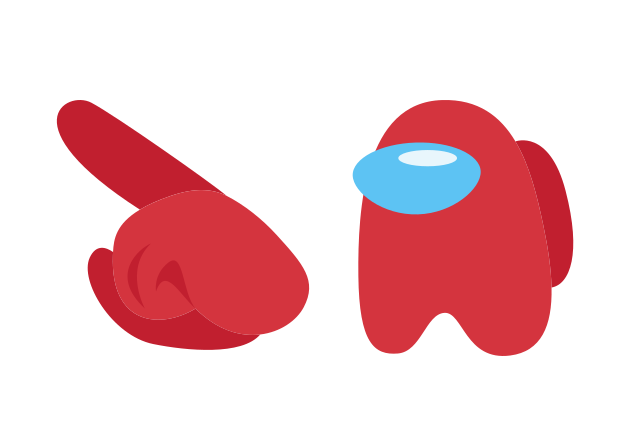 Among Us Red custom cursor for Chrome