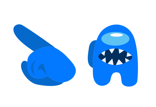 Among Us Blue custom cursor for Chrome