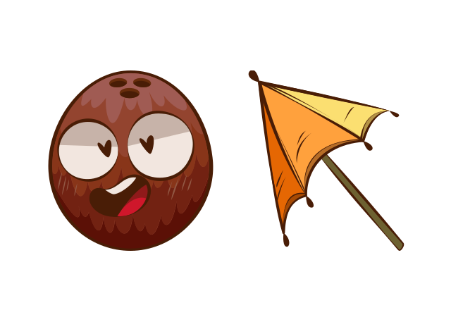 Coconut and Umbrella custom cursor for Chrome